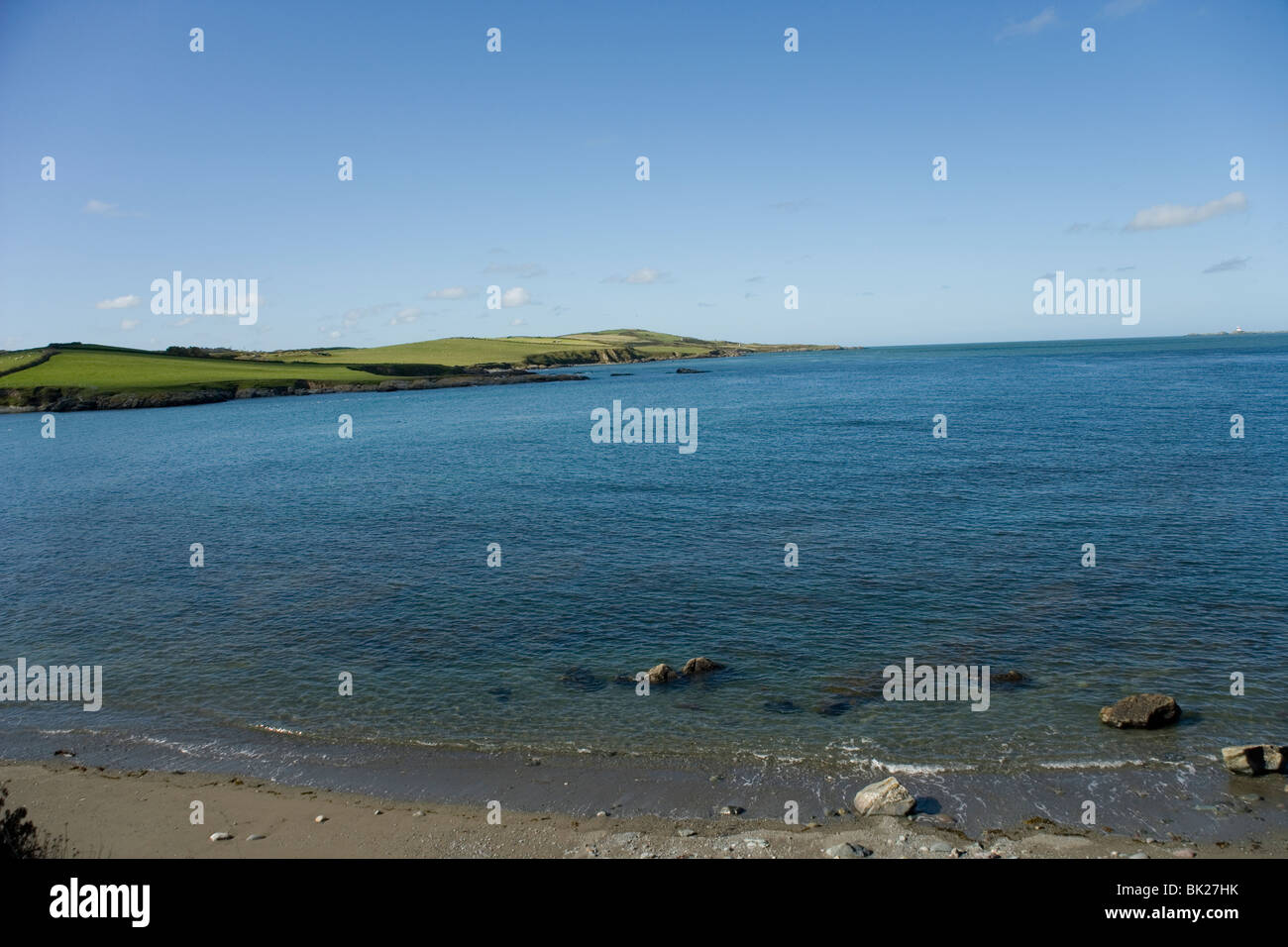 Skerries Lighthouse and Carmel Head from the Anglesey coastal path ...