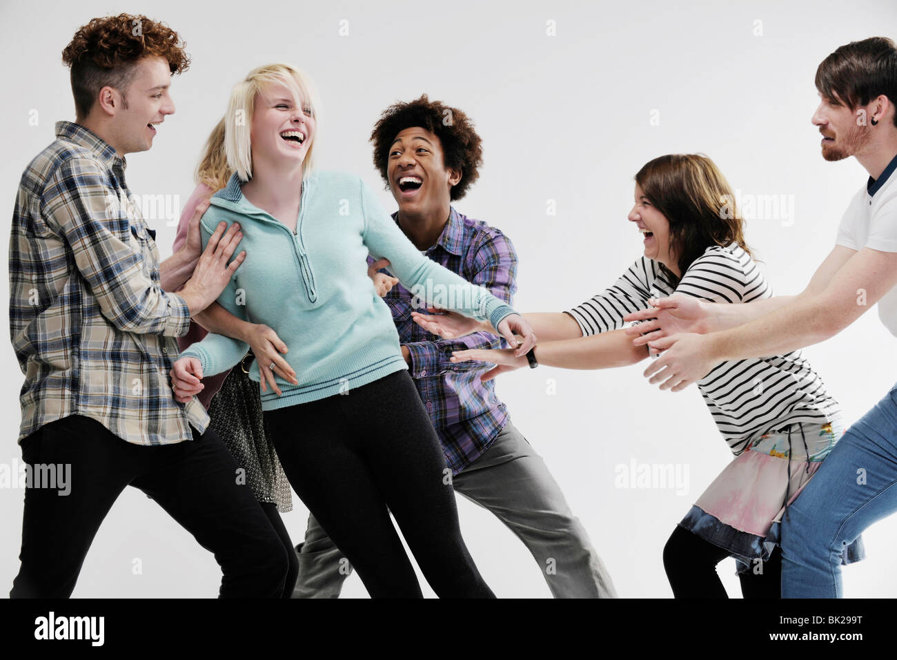 People Pushing Each Other