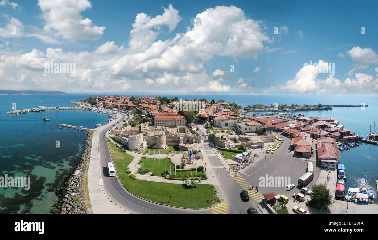 Aerial view of Nesebar at the Black Sea coast Stock Photo - Alamy