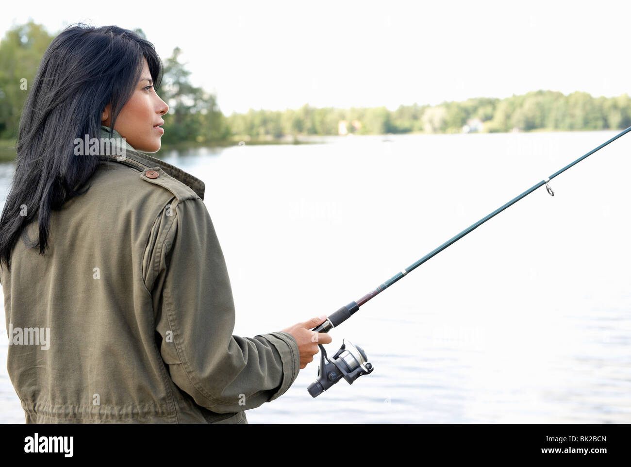 Woman women female fishing hi-res stock photography and images - Alamy
