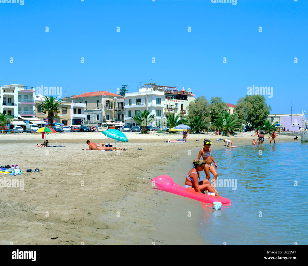 Beach, Rethymnon, Crete, Greece Stock Photo - Alamy