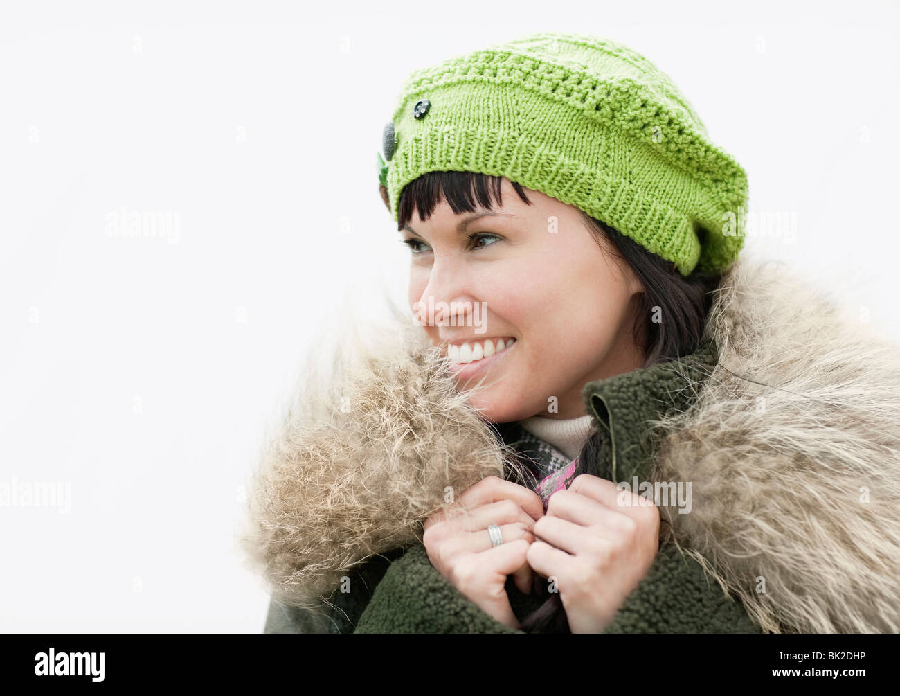 Portrait of woman in winter clothing Stock Photo - Alamy