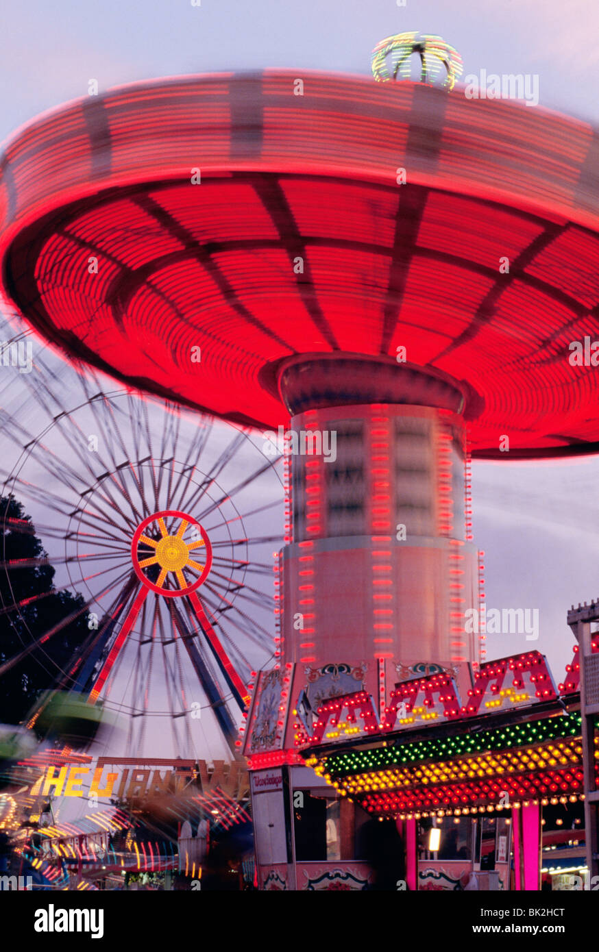 Carnival rides color hi-res stock photography and images - Alamy