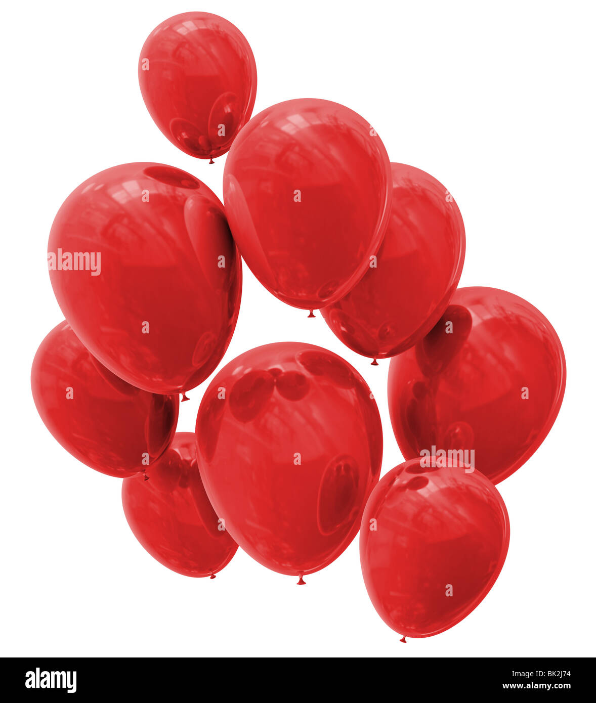 Helium balloon on white Cut Out Stock Images & Pictures - Alamy