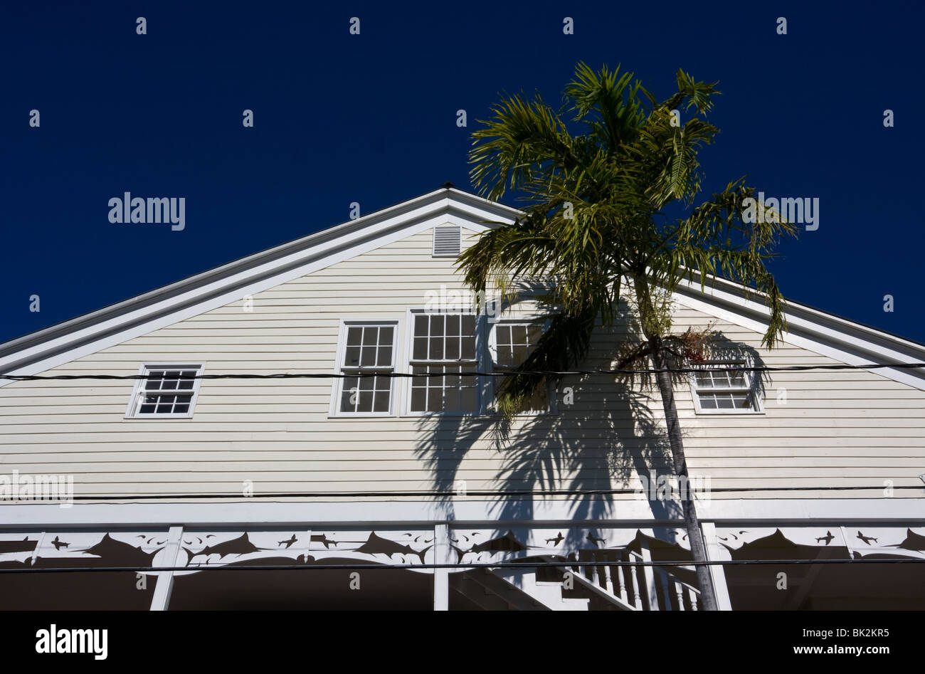 Wood frame end gable and wood clad panels. Typical building style of ...