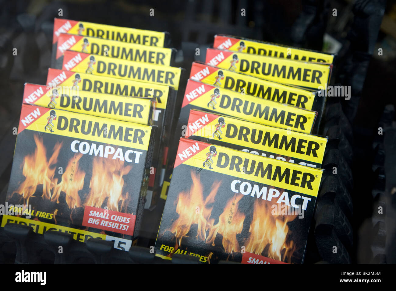 Packets Drummer brand firelighters Stock Photo - Alamy