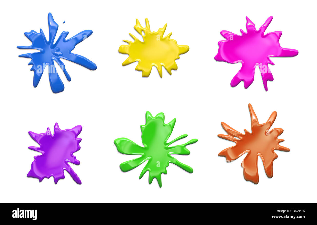 Paint Splatter Blob Isolated on White Background Stock Photo - Alamy