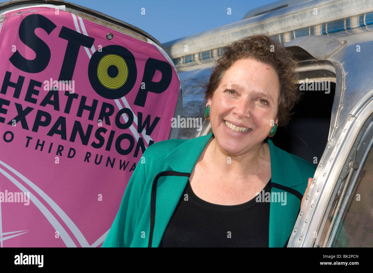 Susan Kramer MP attends a protest against the third runway at Heathrow ...