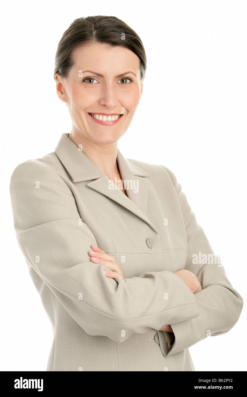 Portrait of mature businesswoman with arms crossed Stock Photo - Alamy