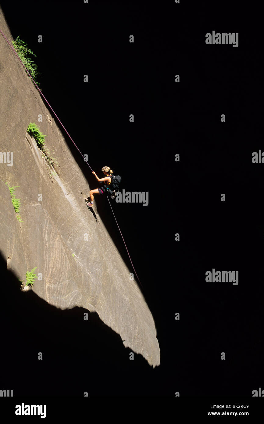Rappelling in Mystery Canyon, Zion National Park, Utah Stock Photo - Alamy