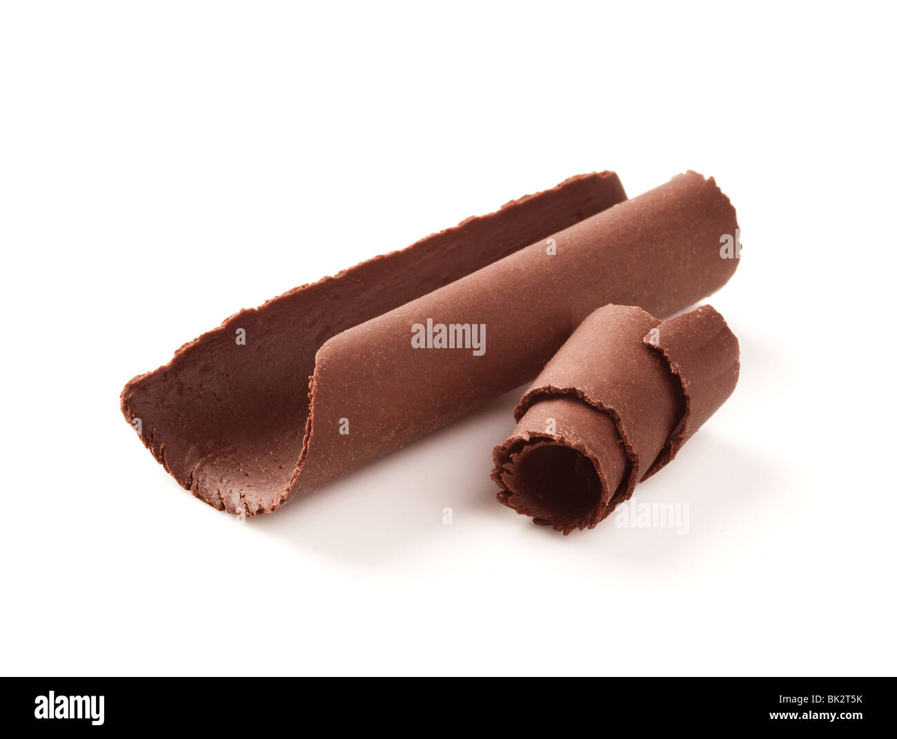 Two chocolate curls Stock Photo - Alamy