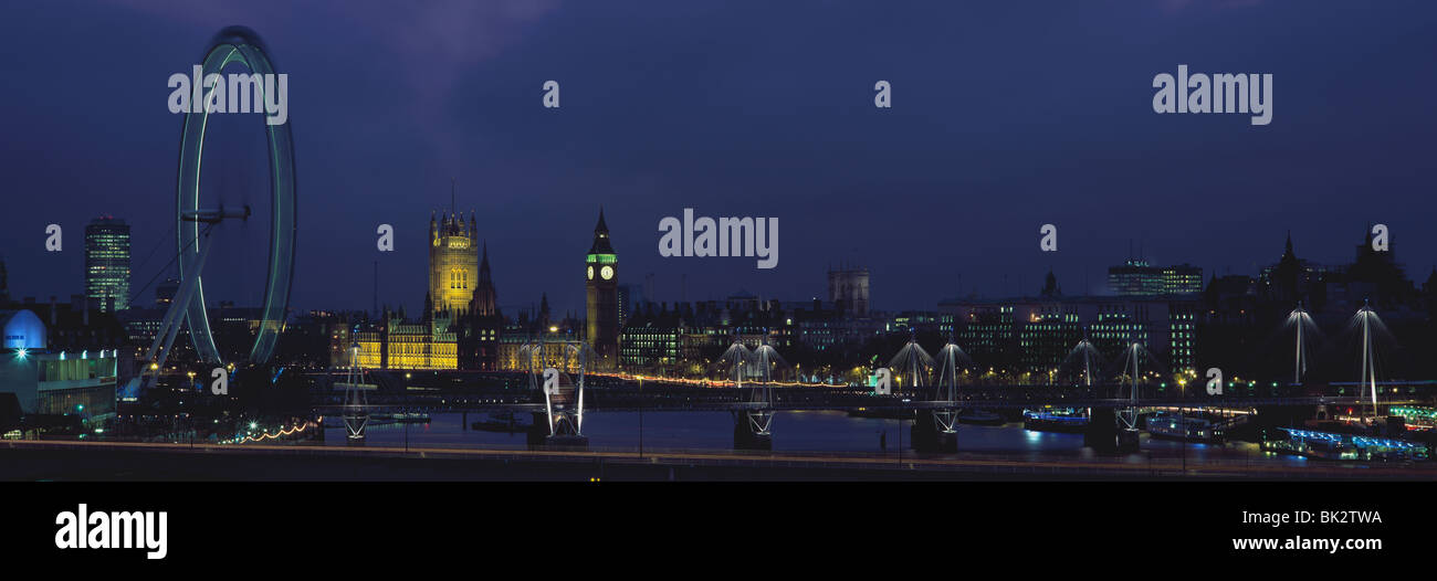 London Landscape by Night Stock Photo - Alamy