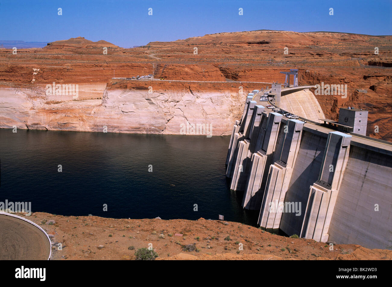 Upstream face of Glen Canyon Dam, Lake Powell, Glen Canyon National ...