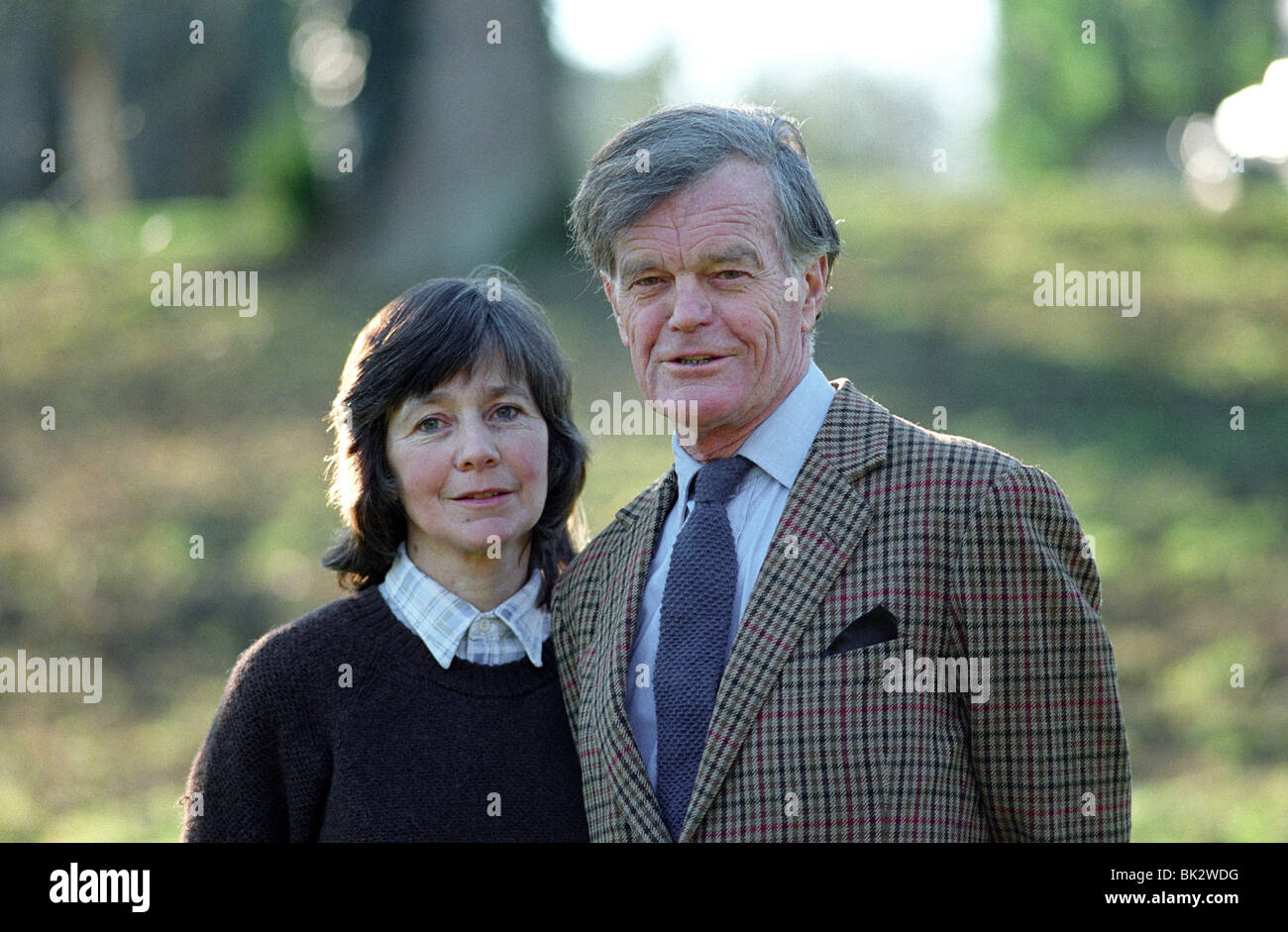 Alan Clark, diarist and historian with his wife Jane in the grounds of ...