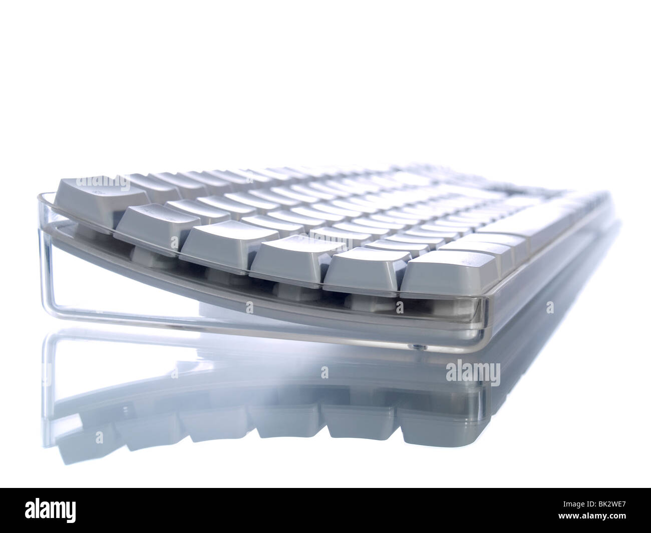 White modern desk computer Cut Out Stock Images & Pictures - Alamy
