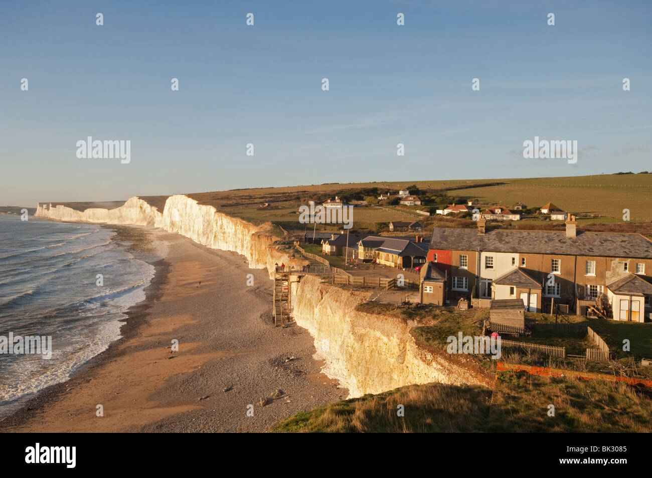 Birling Gap showing coastal erosion, Seven Sisters, East Sussex ...