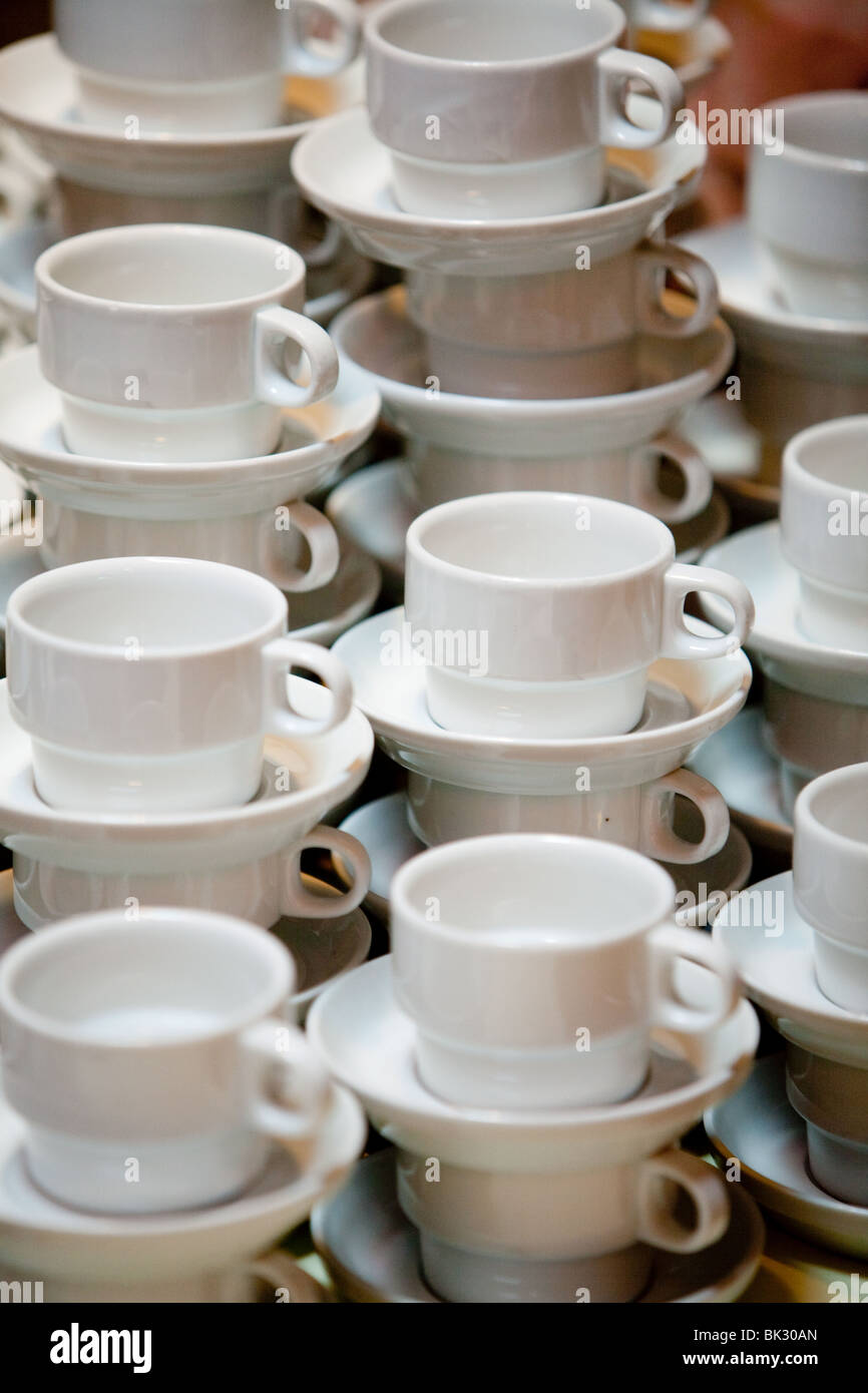 Stack of coffee mugs Stock Photo - Alamy
