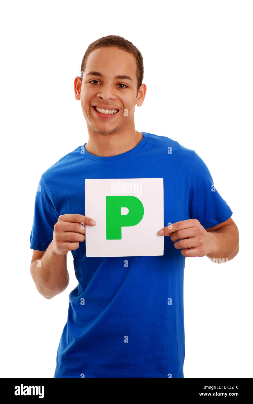 P Sign passing of driving examination Stock Photo - Alamy