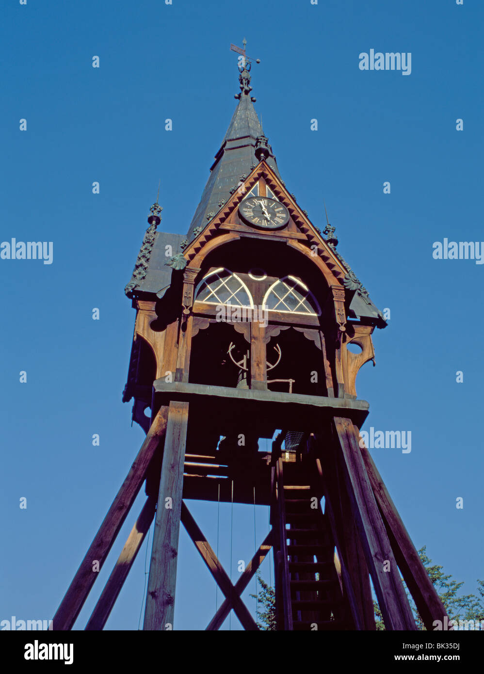 Clock tower at Lovstabruk Iron Works (a Walloon Iron Works village ...