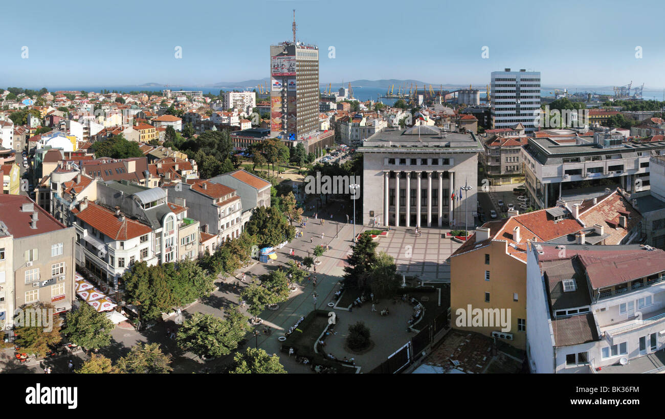 Aerial view of Burgas city center Stock Photo - Alamy