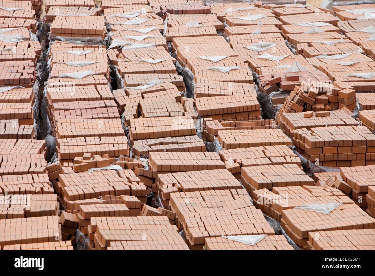 Bricks on a building site in Hong Kong, China Stock Photo - Alamy