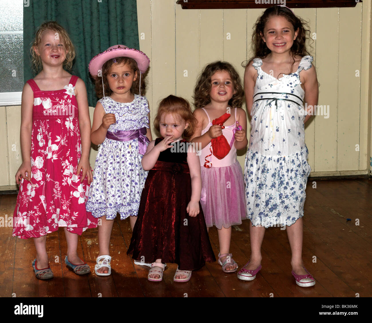 Portrait Of Children Sisters And Cousins At Birthday Party England ...