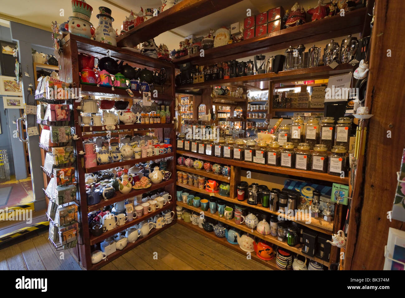 Interior of Tea Leaves, a boutique selling teas and teapots in ...