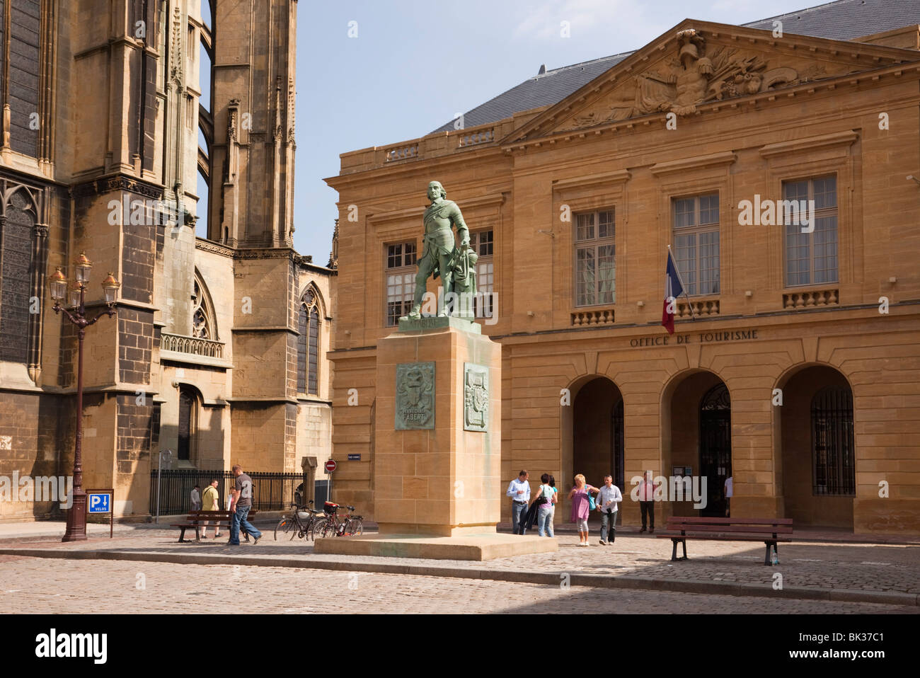 Statue of Abraham de Fabert d'Esternay by St. Etienne cathedral, Metz ...
