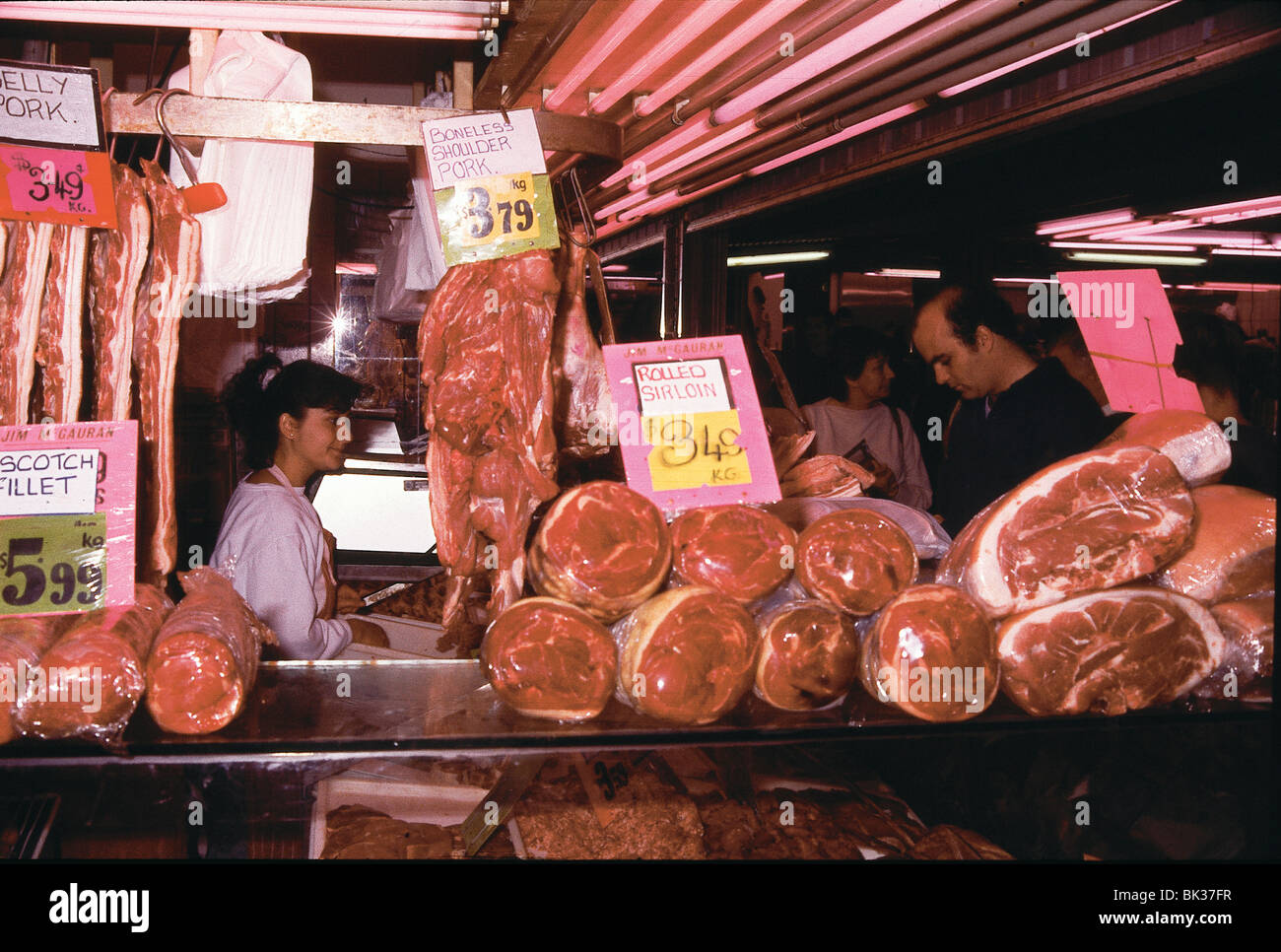 Meat Market in Melbourne, Australia Stock Photo - Alamy