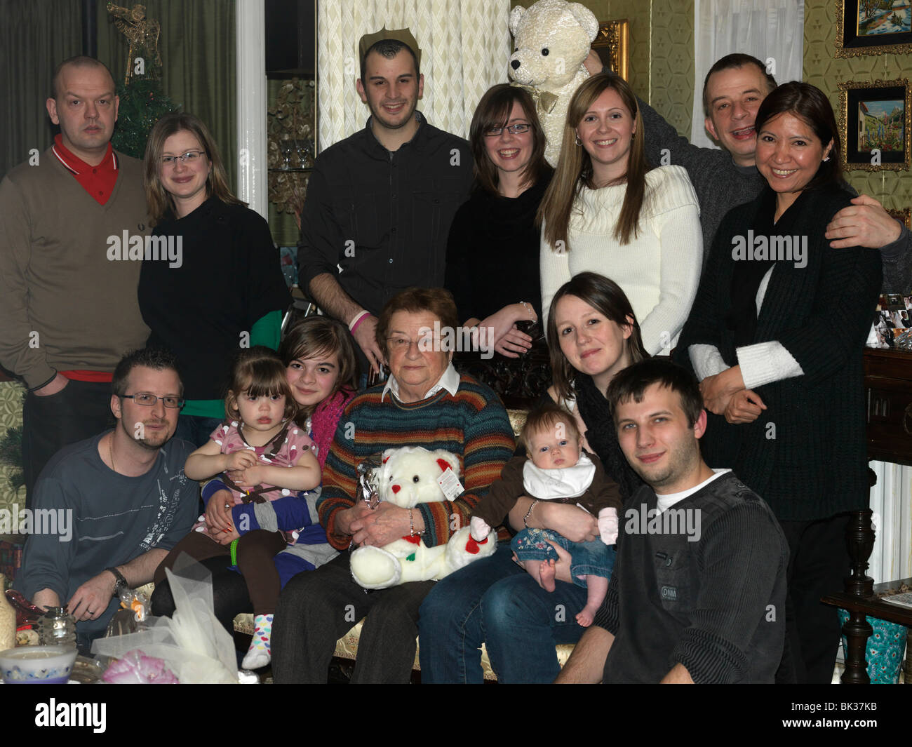 Portrait Of Family Group Stock Photo - Alamy
