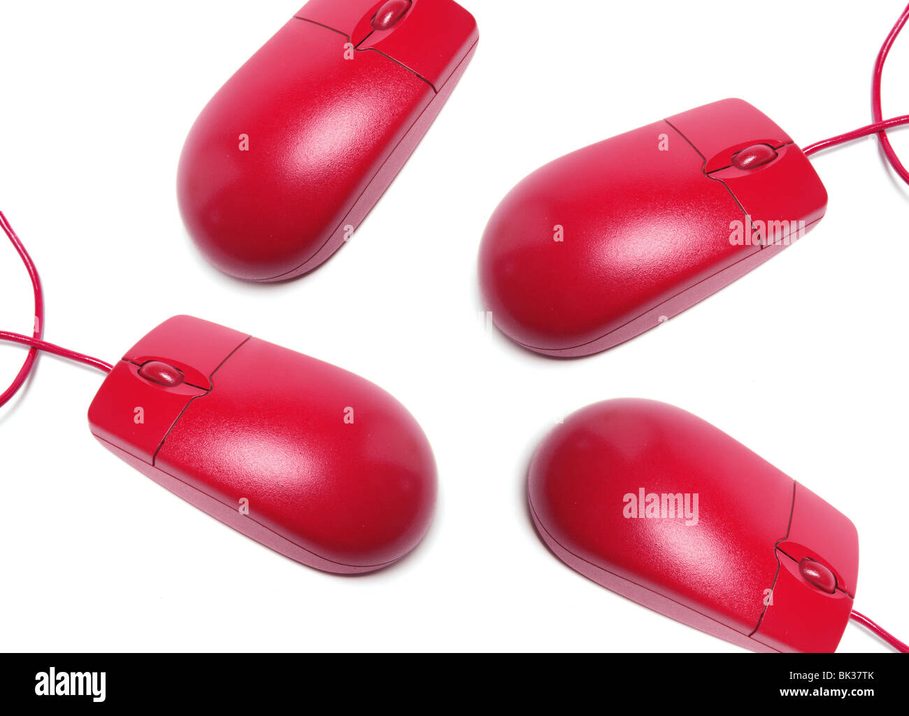 Red Computer Mouses Stock Photo - Alamy
