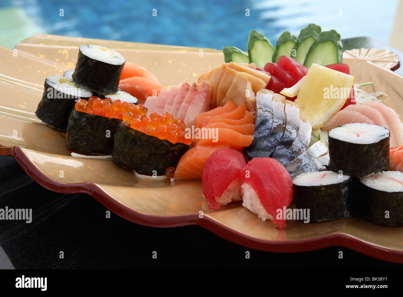 Close-up of sushi and sashimi, Japan, Asia Stock Photo - Alamy