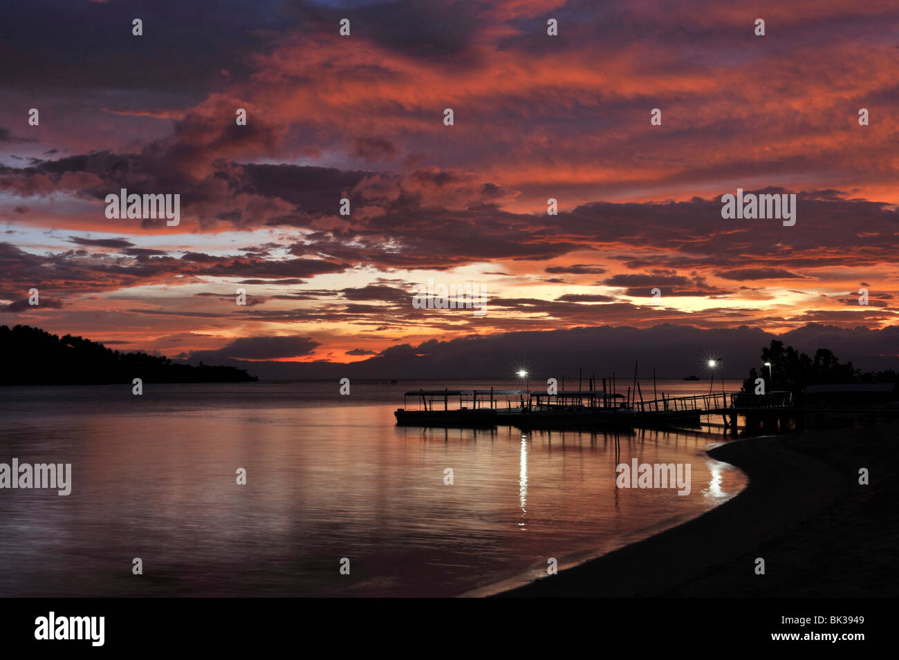 Sunset view of the beach, Badian Island Resort and Spa in Cebu ...