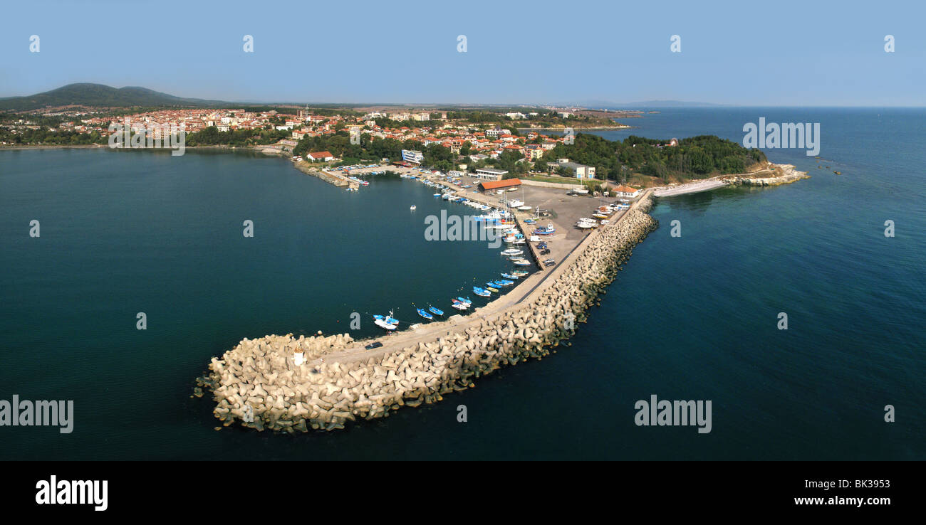 Aerial view of Tsarevo at the Black Sea coast Stock Photo - Alamy