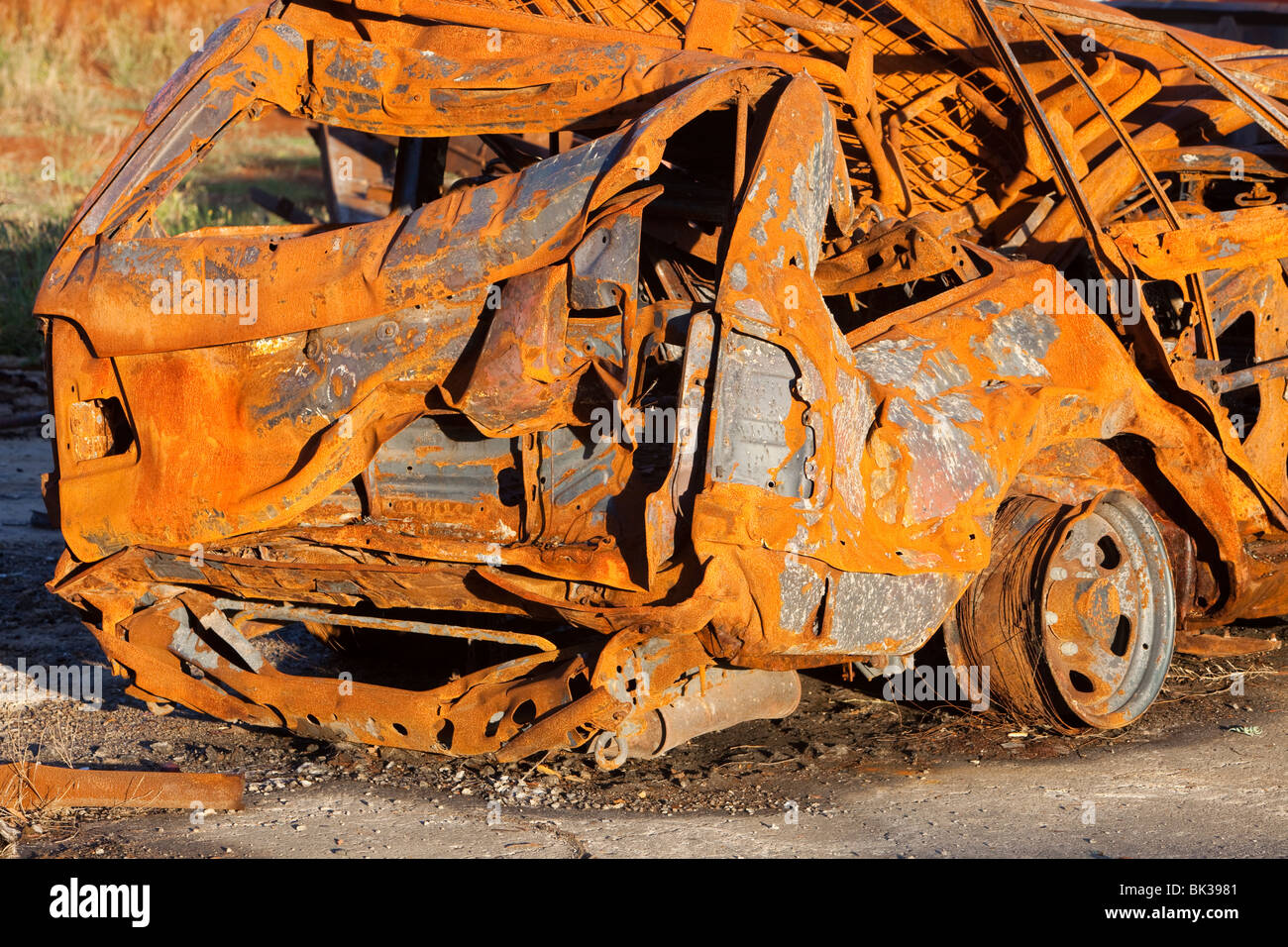 Burnt vehicle at Kinglake which was one of the worst affected ...