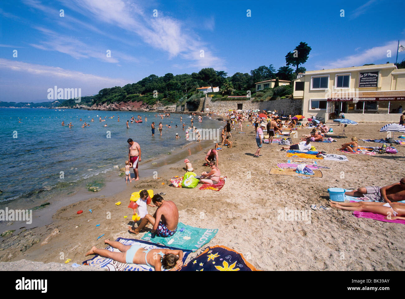 Overview of Provence beach in summer time near Toulon Stock Photo - Alamy