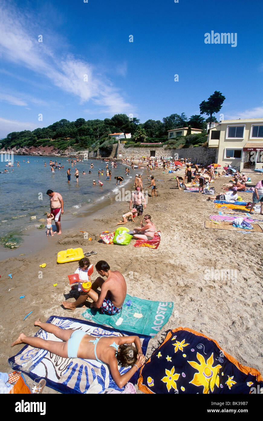 Overview of Provence beach in summer time near Toulon Stock Photo - Alamy