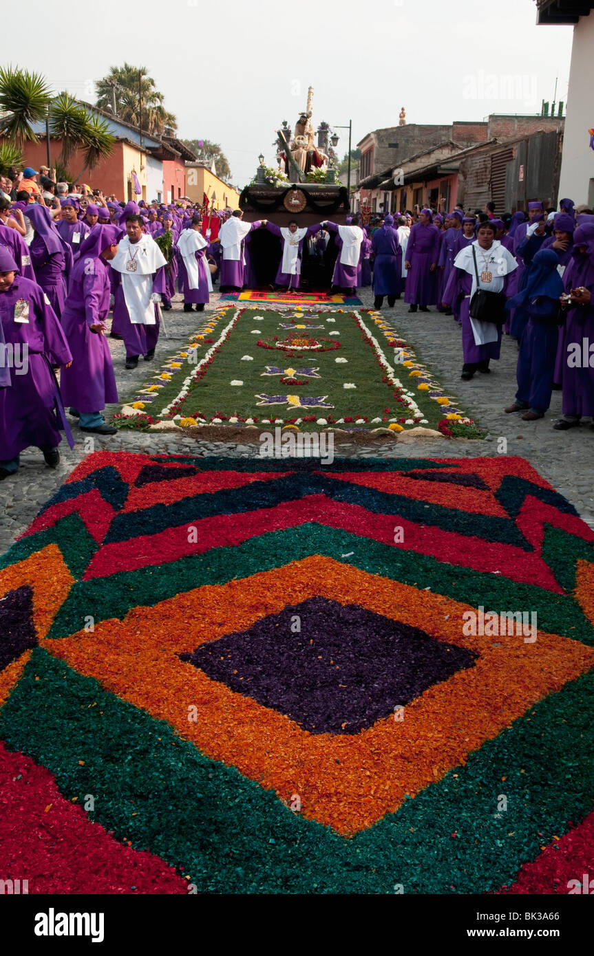 Holy Week Procession, Antigua, Guatemala, Central America Stock Photo ...