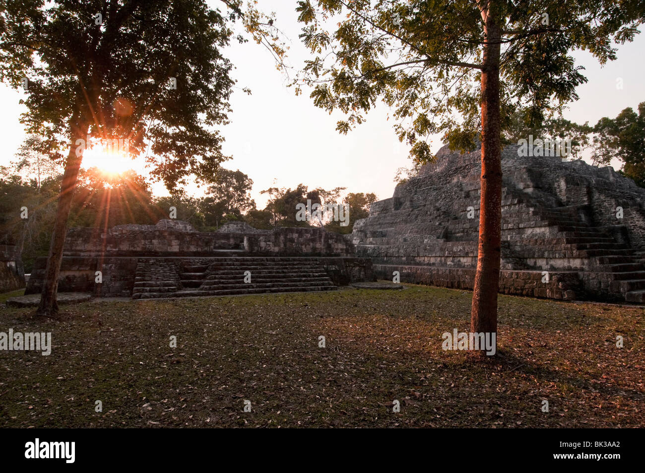 Mayan archaeological site, Yaxha, Guatemala, Central America Stock ...