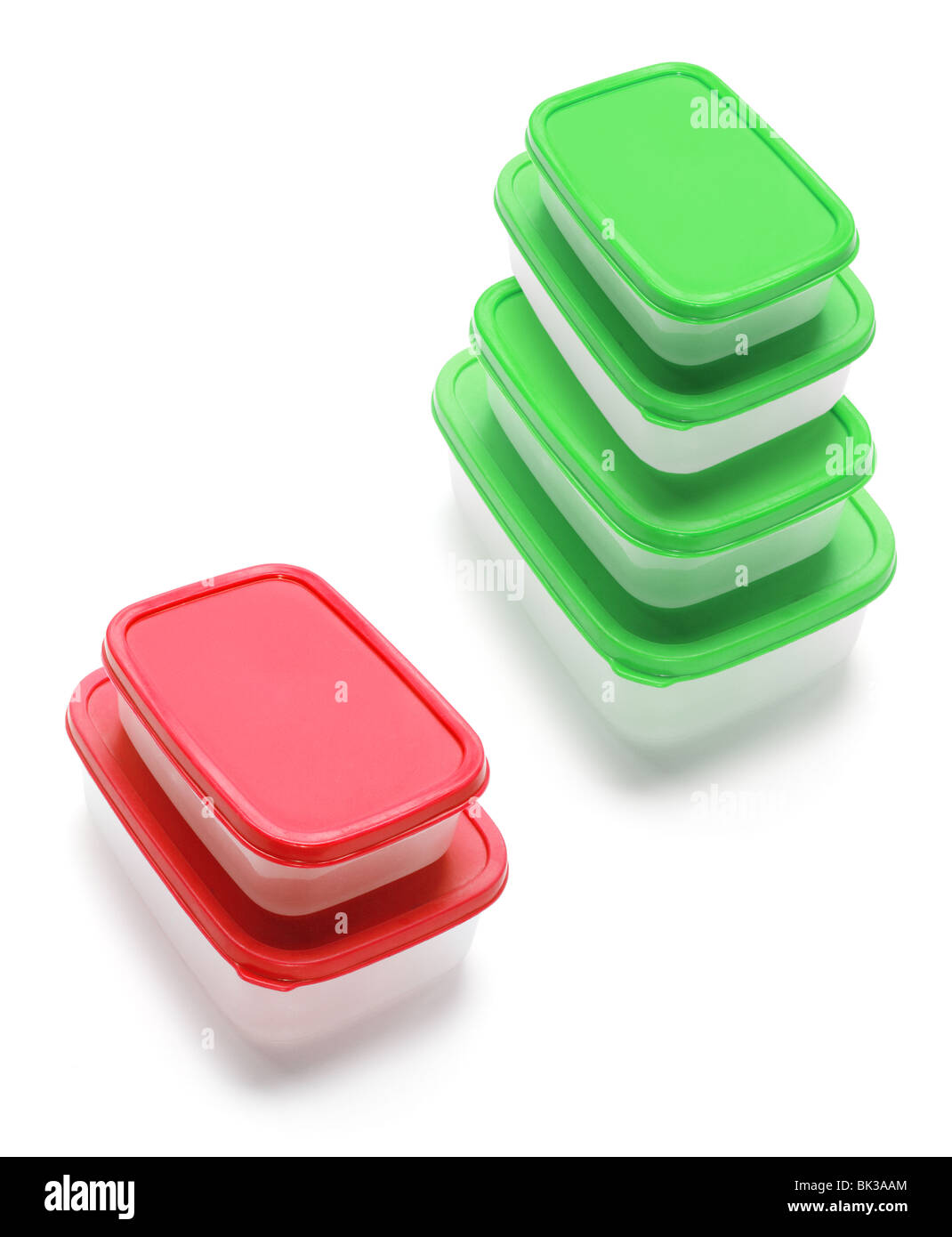 Stacks of Plastic Containers Stock Photo - Alamy