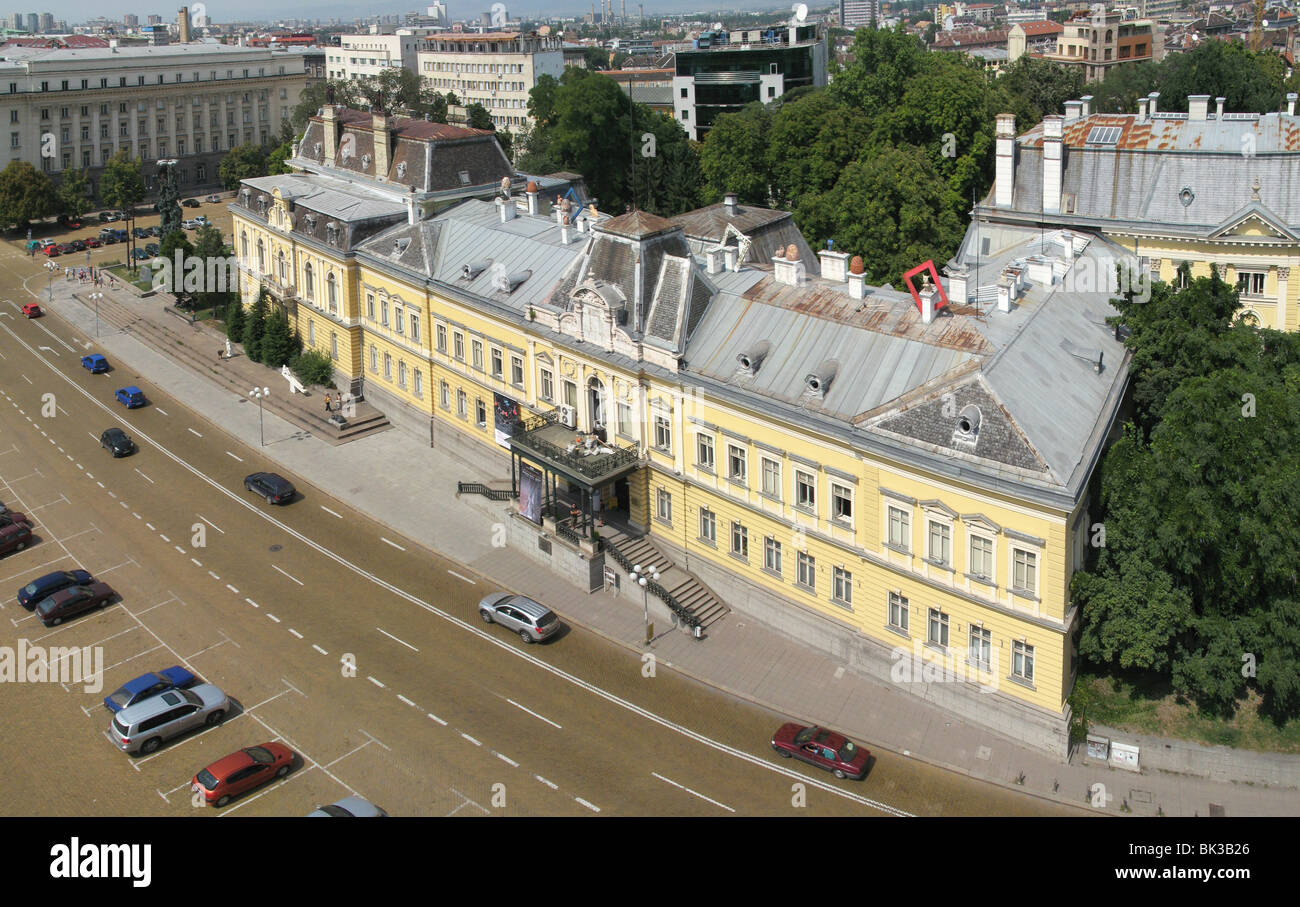 Aerial view National Art Gallery at Alexander Batenberg square in Sofia Stock Photo - Alamy
