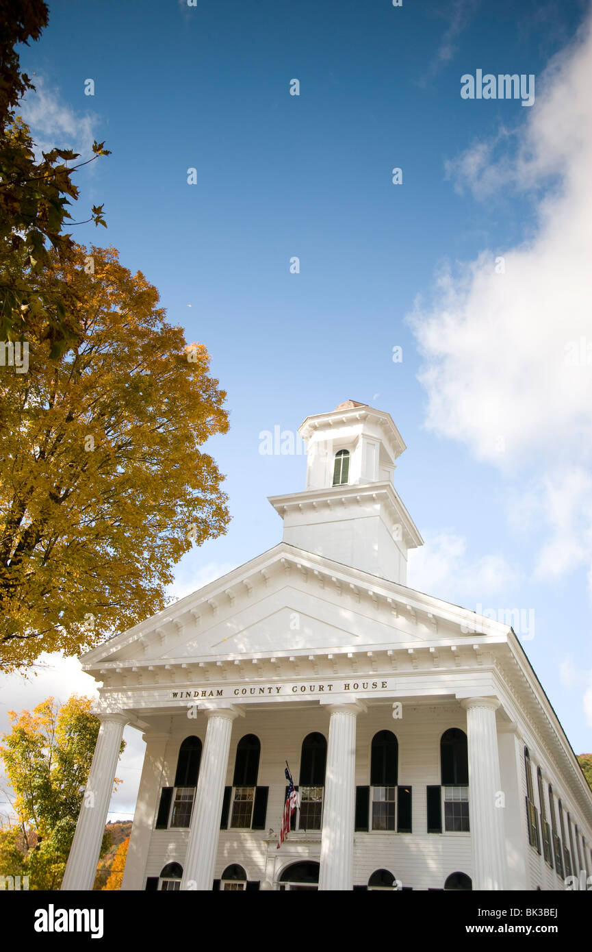 The Windham County Courthouse, a Greek revival style building in ...