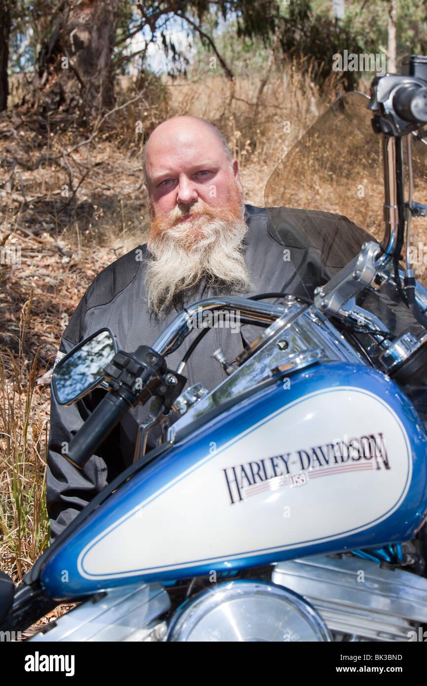 An Australian biker Stock Photo - Alamy