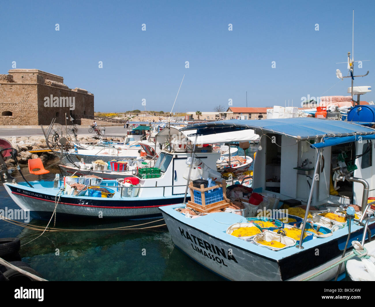 The Harbour in Paphos, Cyprus Europe Stock Photo - Alamy