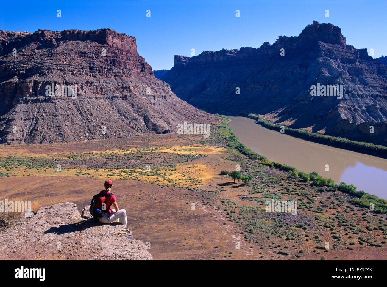 Overlooking the Colorado River at Spanish Bottom from the Doll House in ...