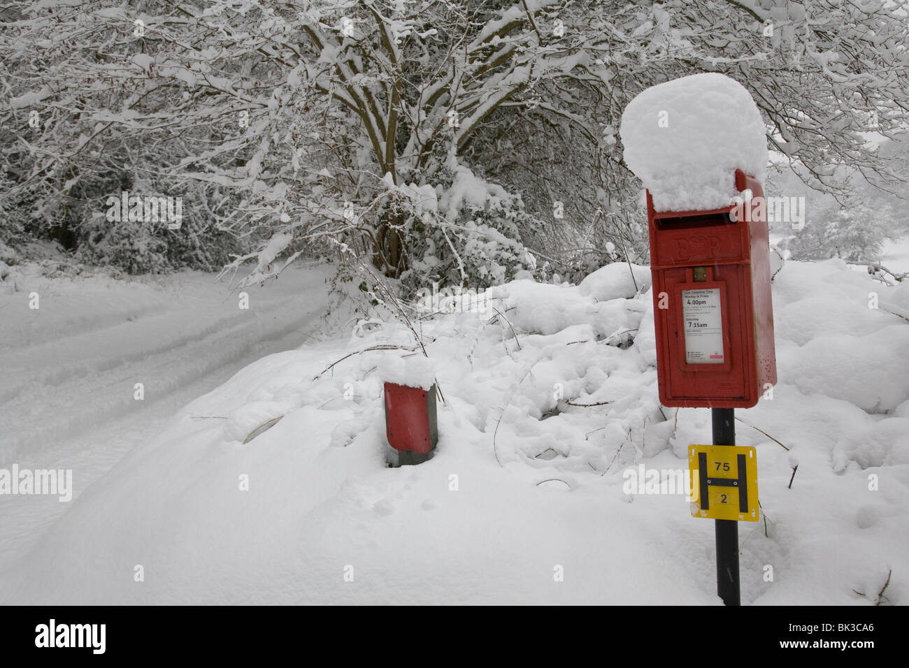 Red post box postbox mailbox surrey hi-res stock photography and images ...