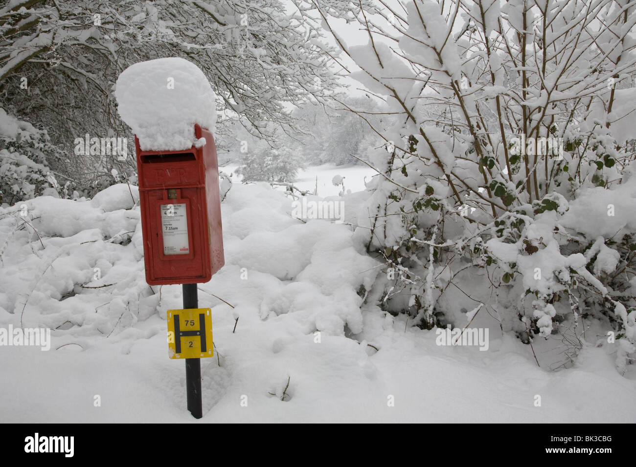 Red post box postbox mailbox surrey hi-res stock photography and images ...