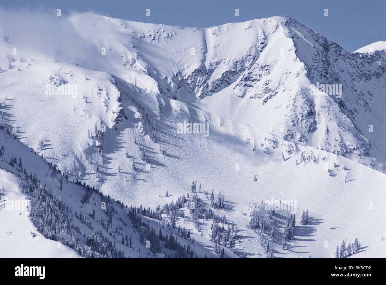Snowbird tram hangs above The Cirque at Snowbird Ski & Snowboard Resort ...