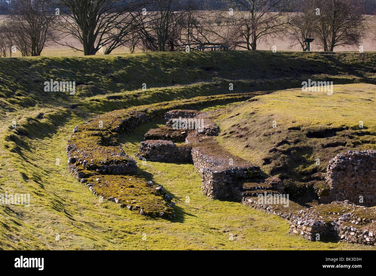 Roman Theatre of Verulamium, St Albans, Hertfordshire, England Stock ...