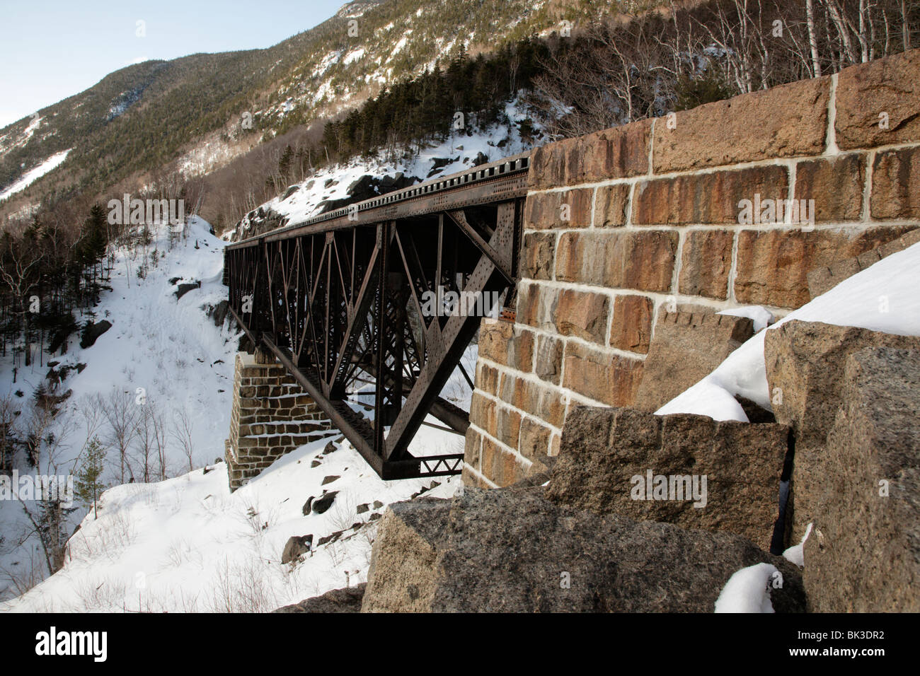 Crawford Notch State Park - Willey Brook Trestle during the winter ...